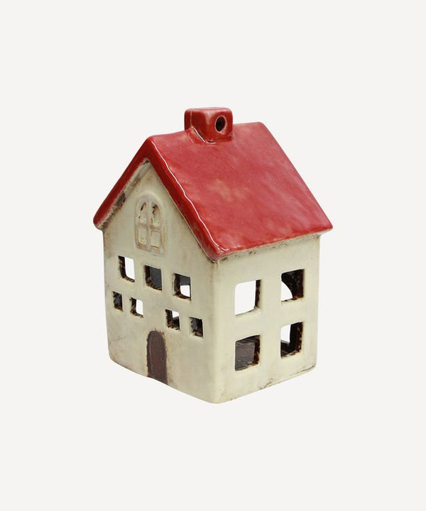 Alsace Tea Light Villa Red White YA0001 - White Palm